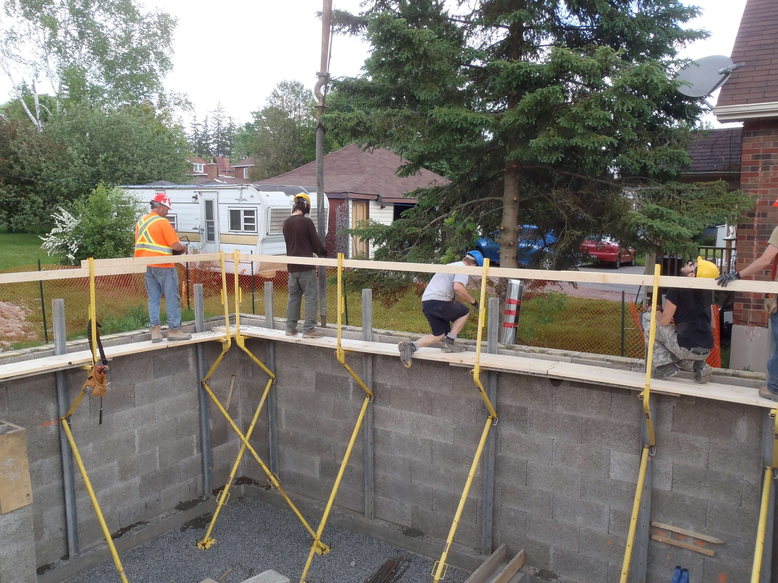 A Finished Durisol block foundation - Endeavour Centre